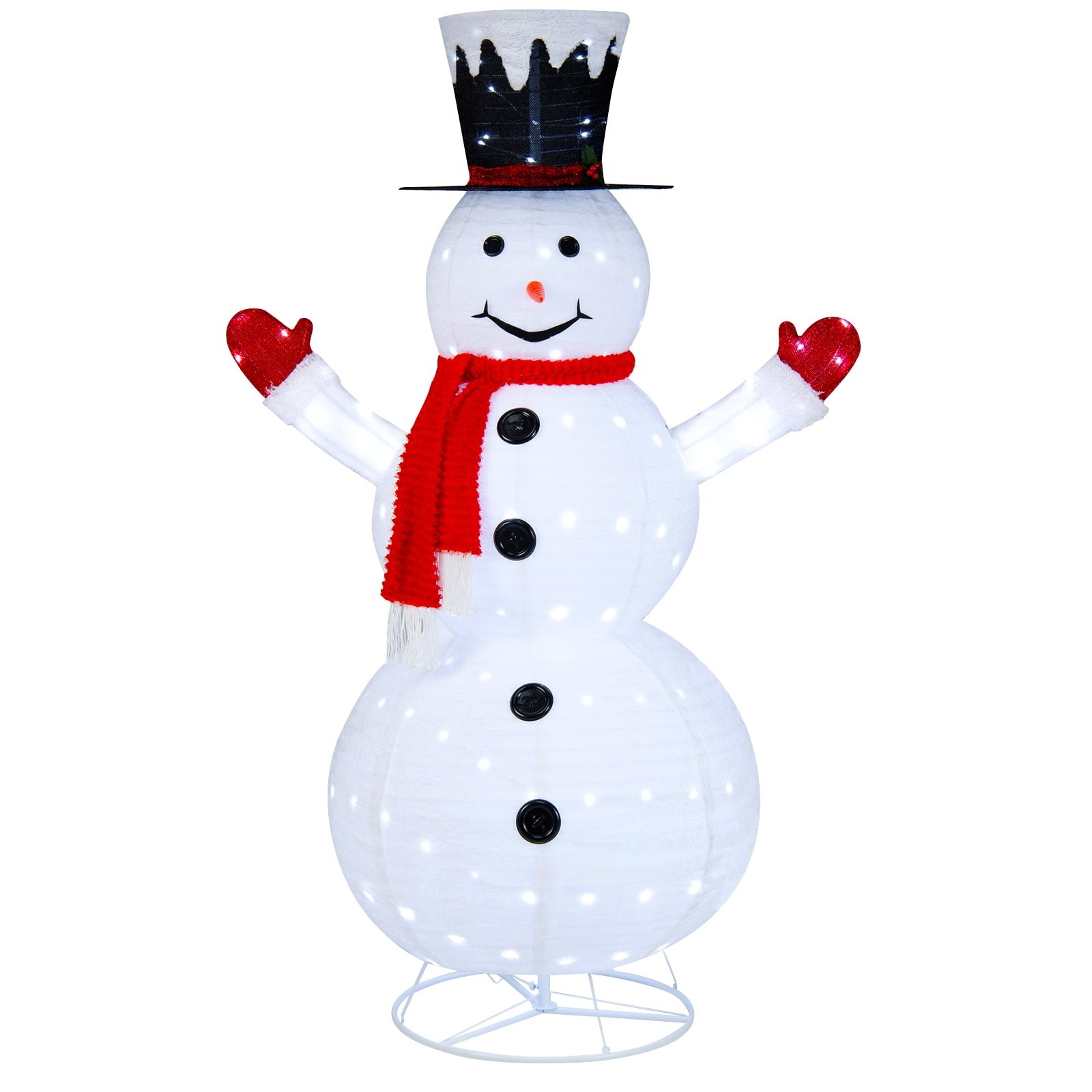 Topbuy 6FT Lighted Christmas Snowman Pop-up Snowman Figure w/200 Lights ...