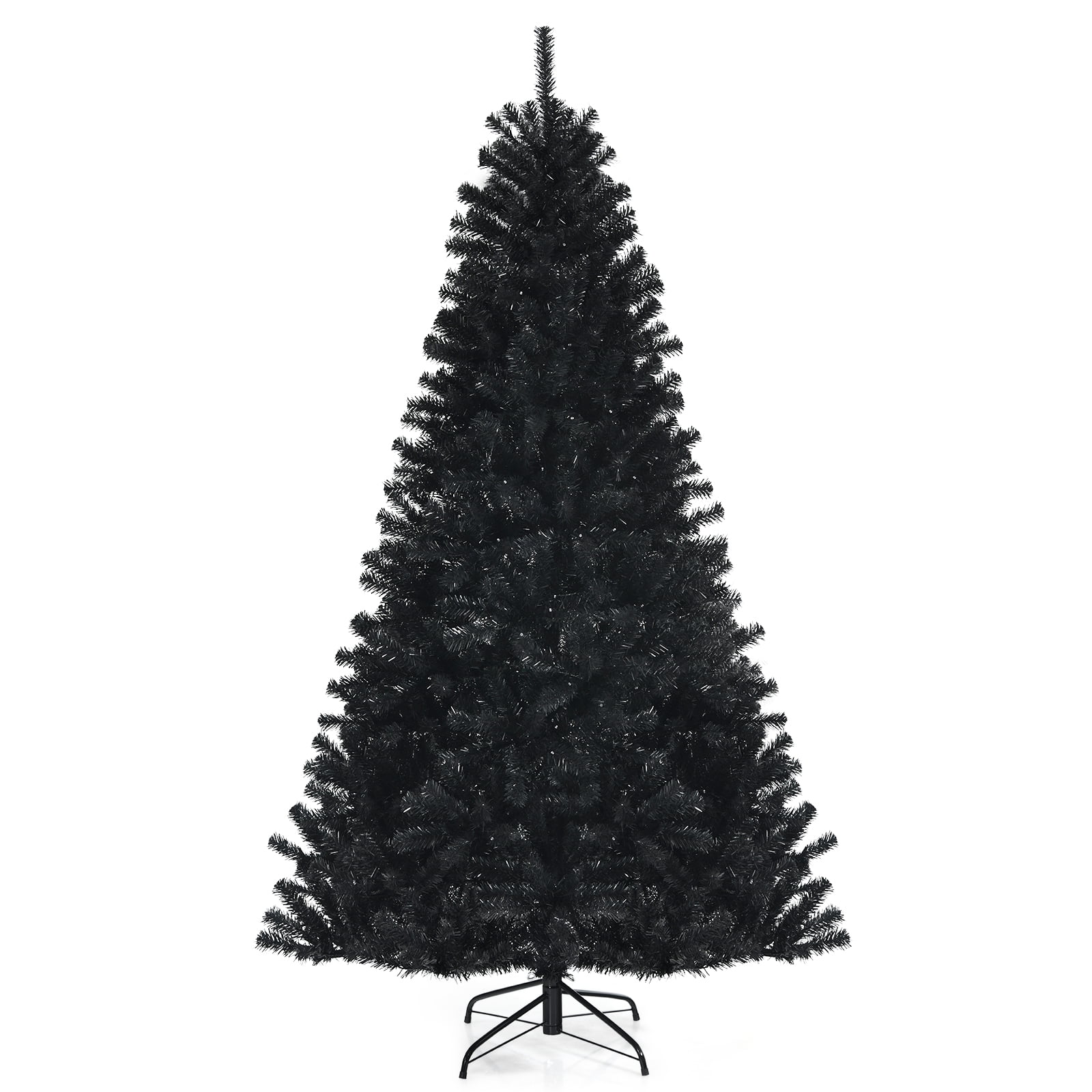 Topbuy 7 Ft Artificial Tree, Black Halloween Tree w/ 500 Purple LED ...