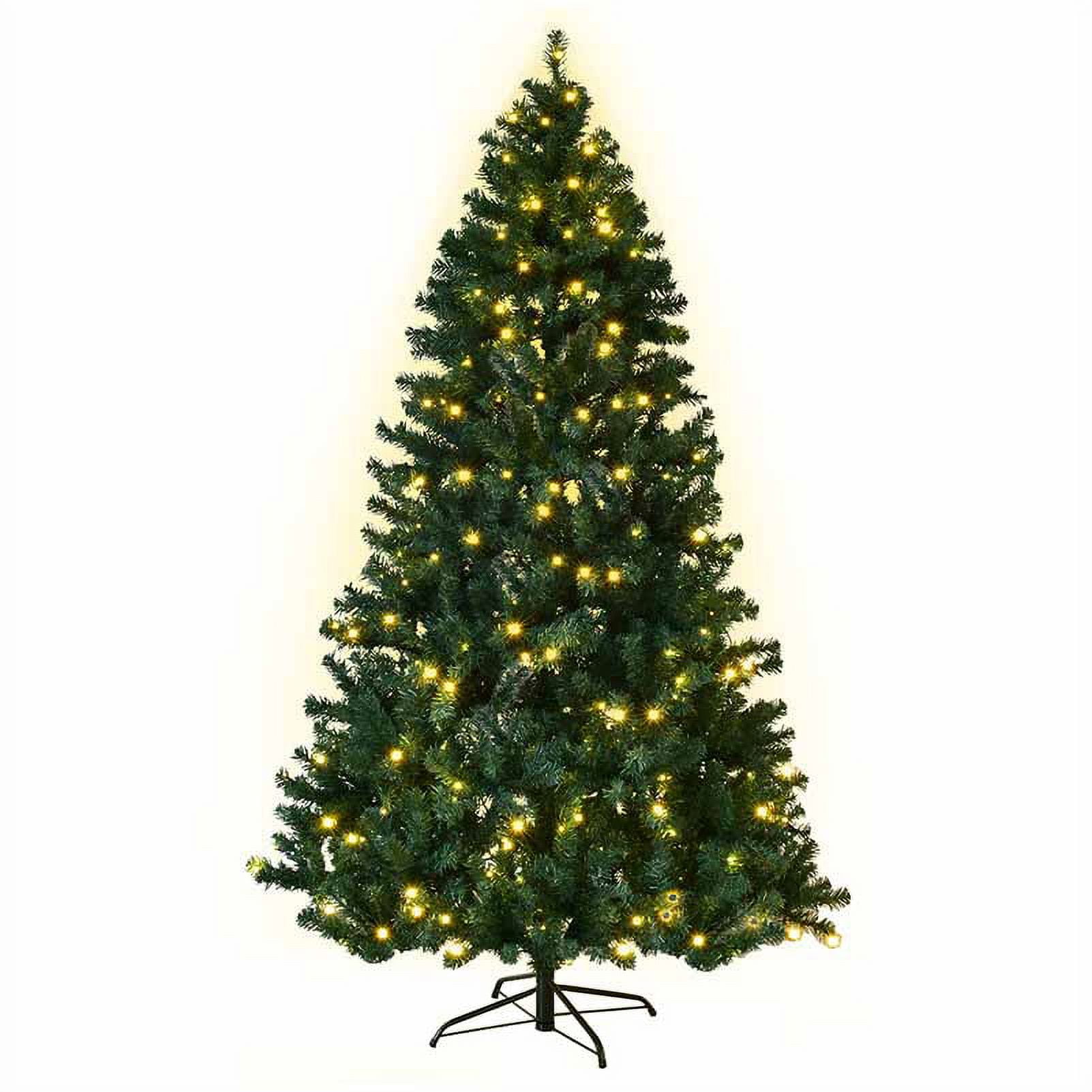 Patiojoy 7'PVC Artificial Christmas Tree Pre-Lit 400 LED Lights w ...