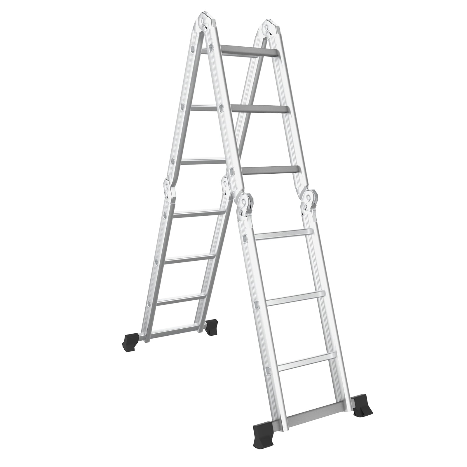 Topbuy 7-in-1 Lightweight Expandable Aluminium Ladder for Home ...