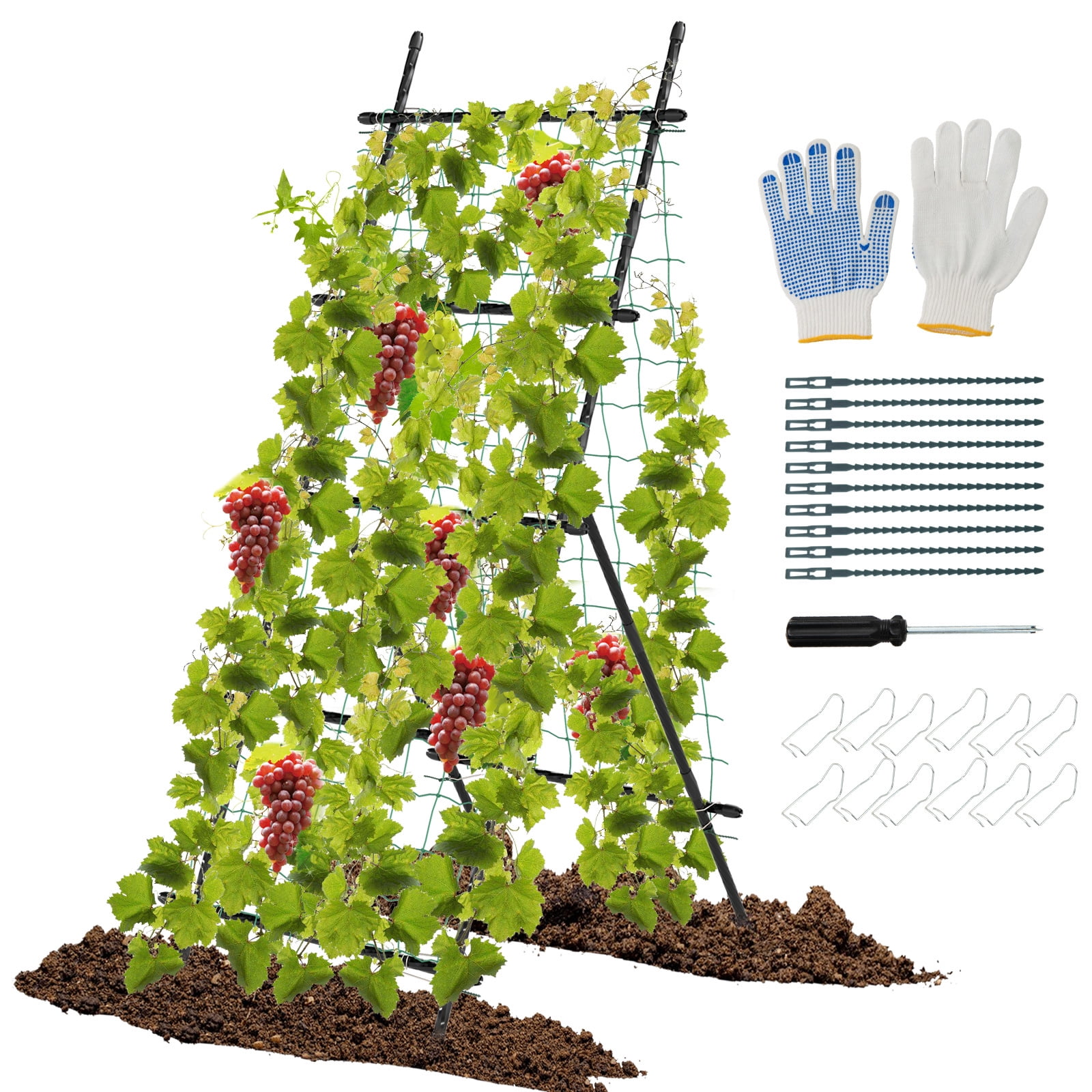 Patiojoy 74" Garden Cucumber Trellis for Plant Climbing Outdoor Garden ...