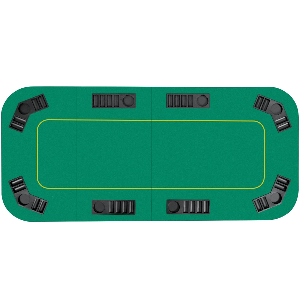 Topbuy 8 Player Poker Mat, Folding Poker Table Top with Storage Bag ...