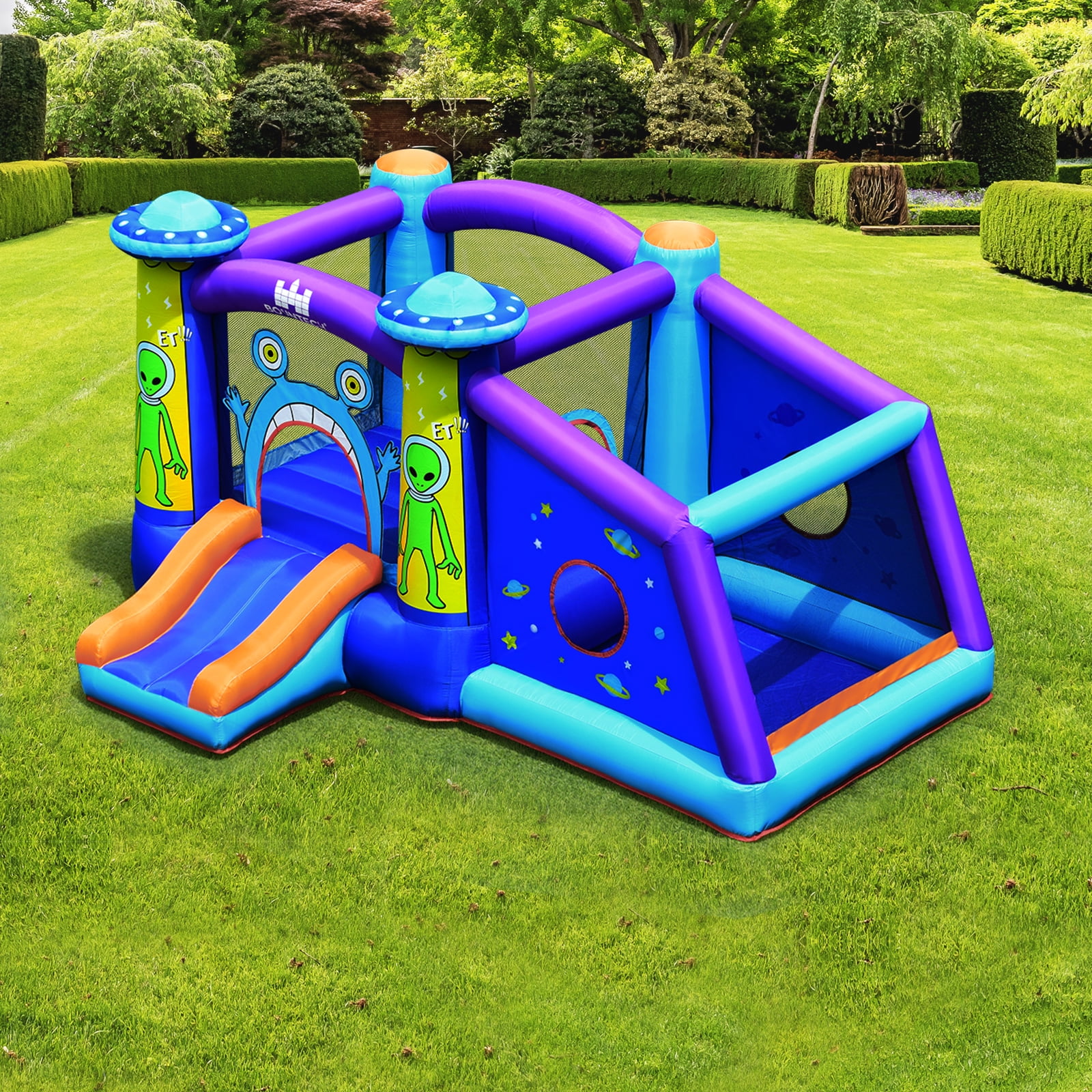 Topbuy Alien Bounce House Kids with Jump Slide, Ball Pit Inflatable ...