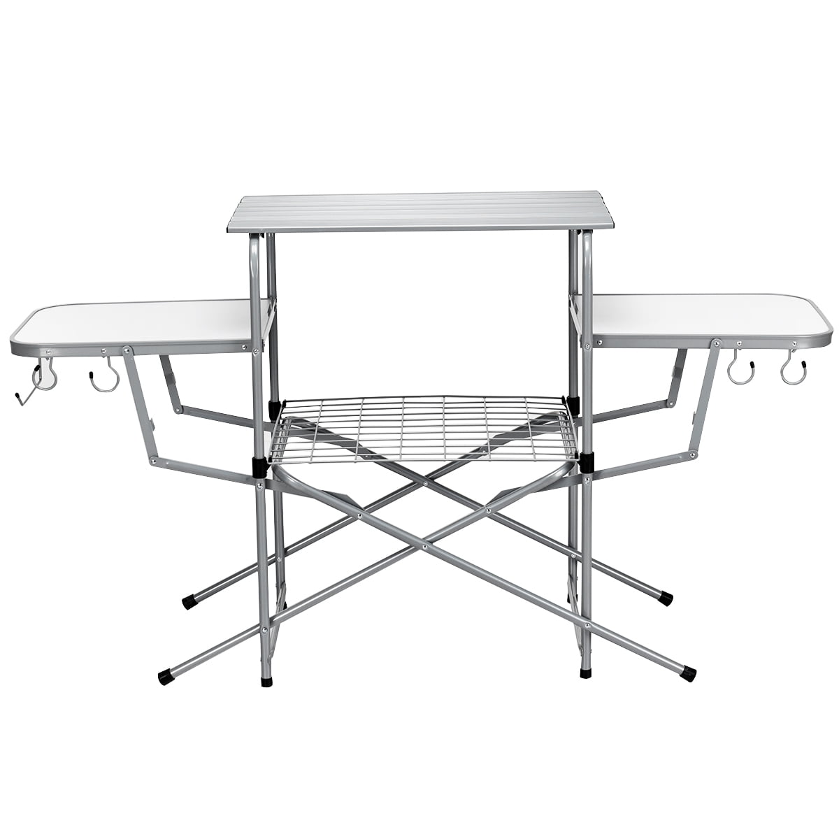 Topbuy Portable Folding BBQ Camp Table, Outdoor Cooking Stand for ...