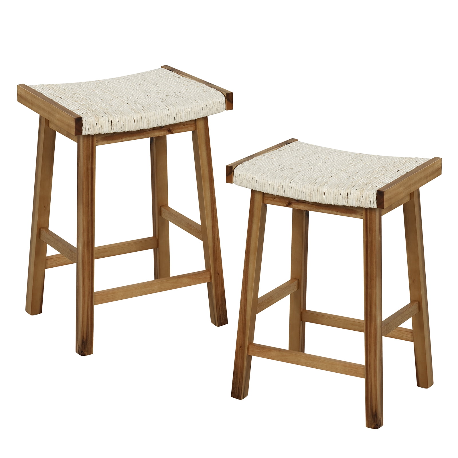 BLACK JAGUAR Bar Stools Set of 2 25.5” Counter Height Bar Stools with ...