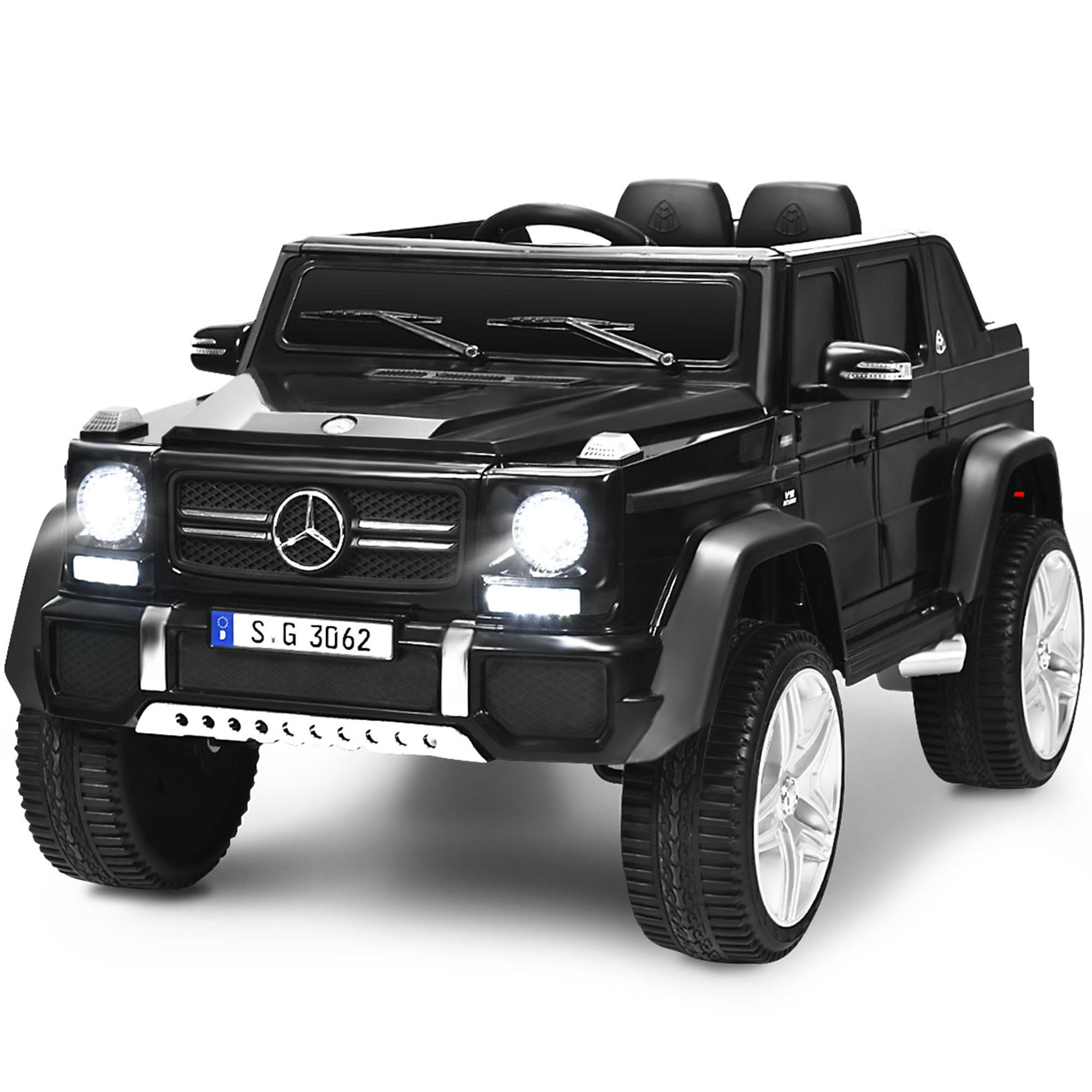 Mercedes Benz 12V Powered Ride-On Car, Black, with Remote Control and ...
