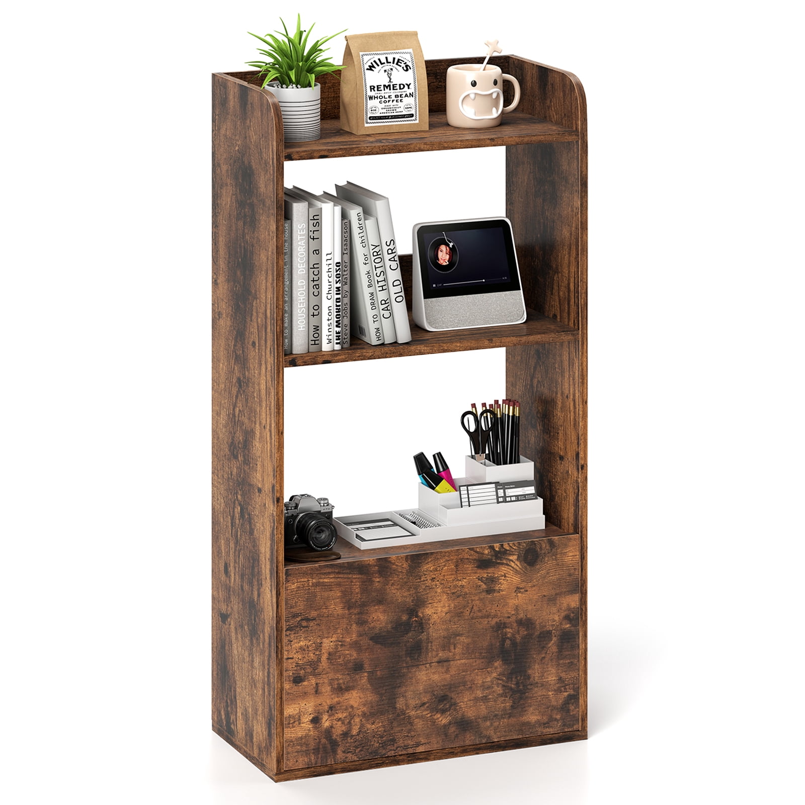 Topbuy Bookshelf with Drawer 41.5