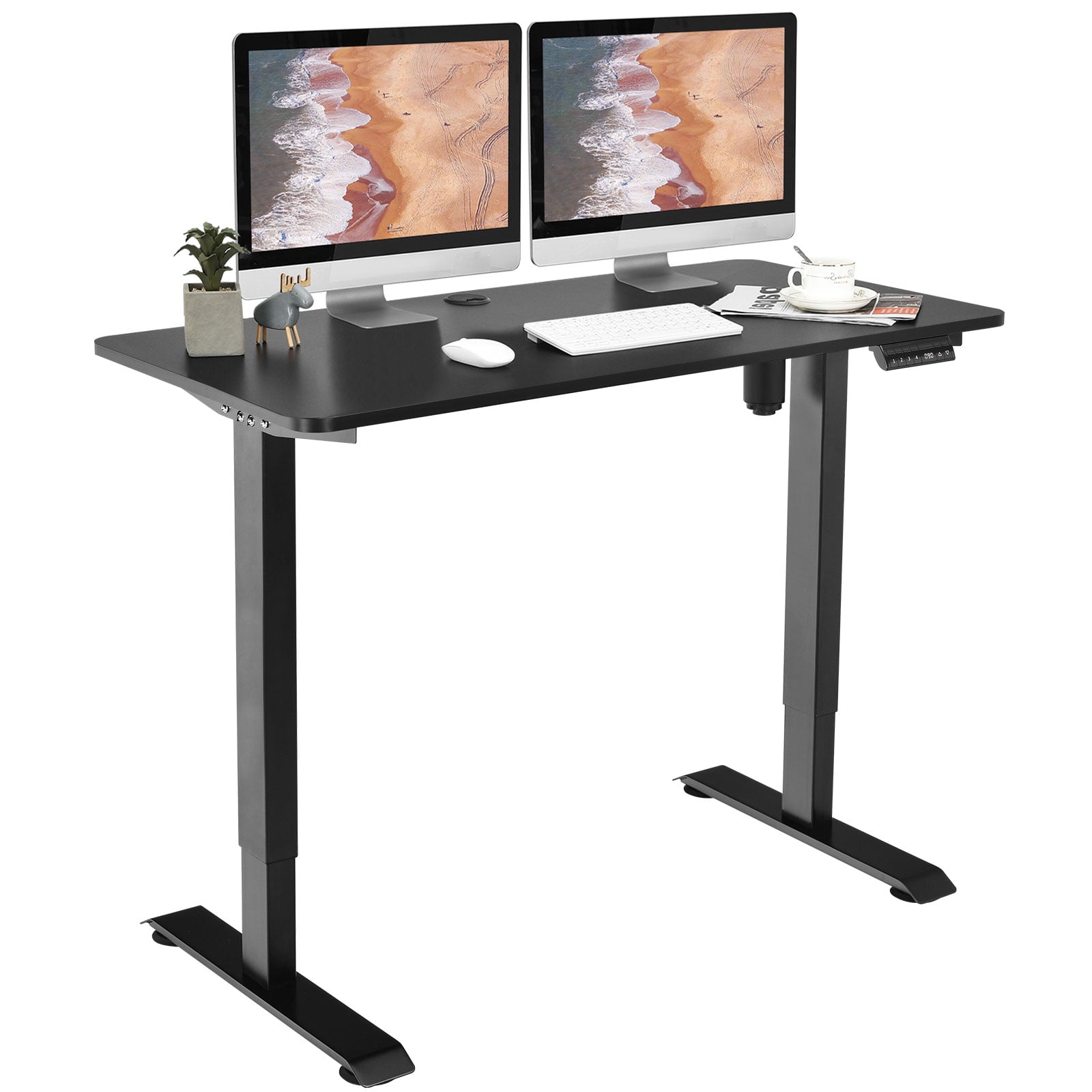 Topbuy Electric Height Adjustable Mobile Standing Desk Home Office ...