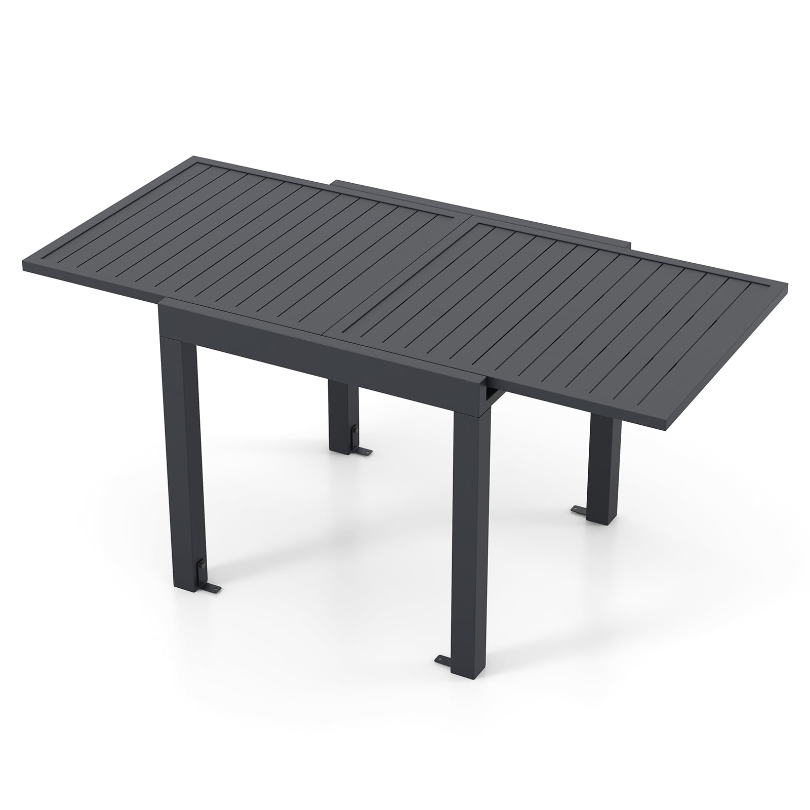 Topbuy Extendable Outdoor Dining Table 31.5 -63 Inches Patio Dining ...