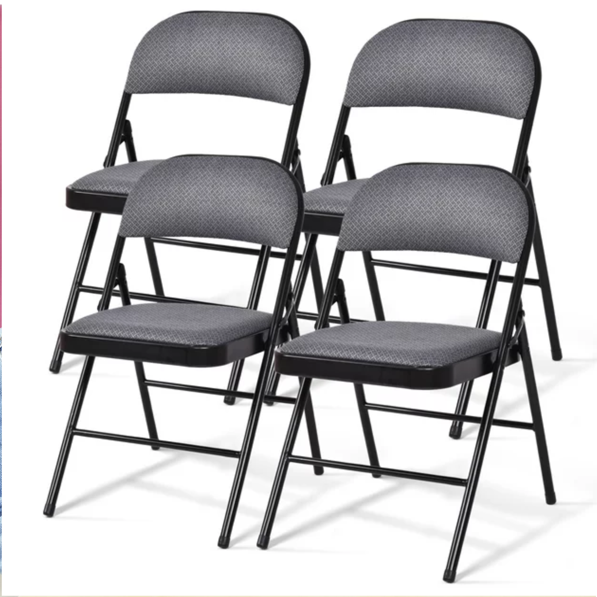 Mainstays Black Folding Fabric Chair - Walmart.com