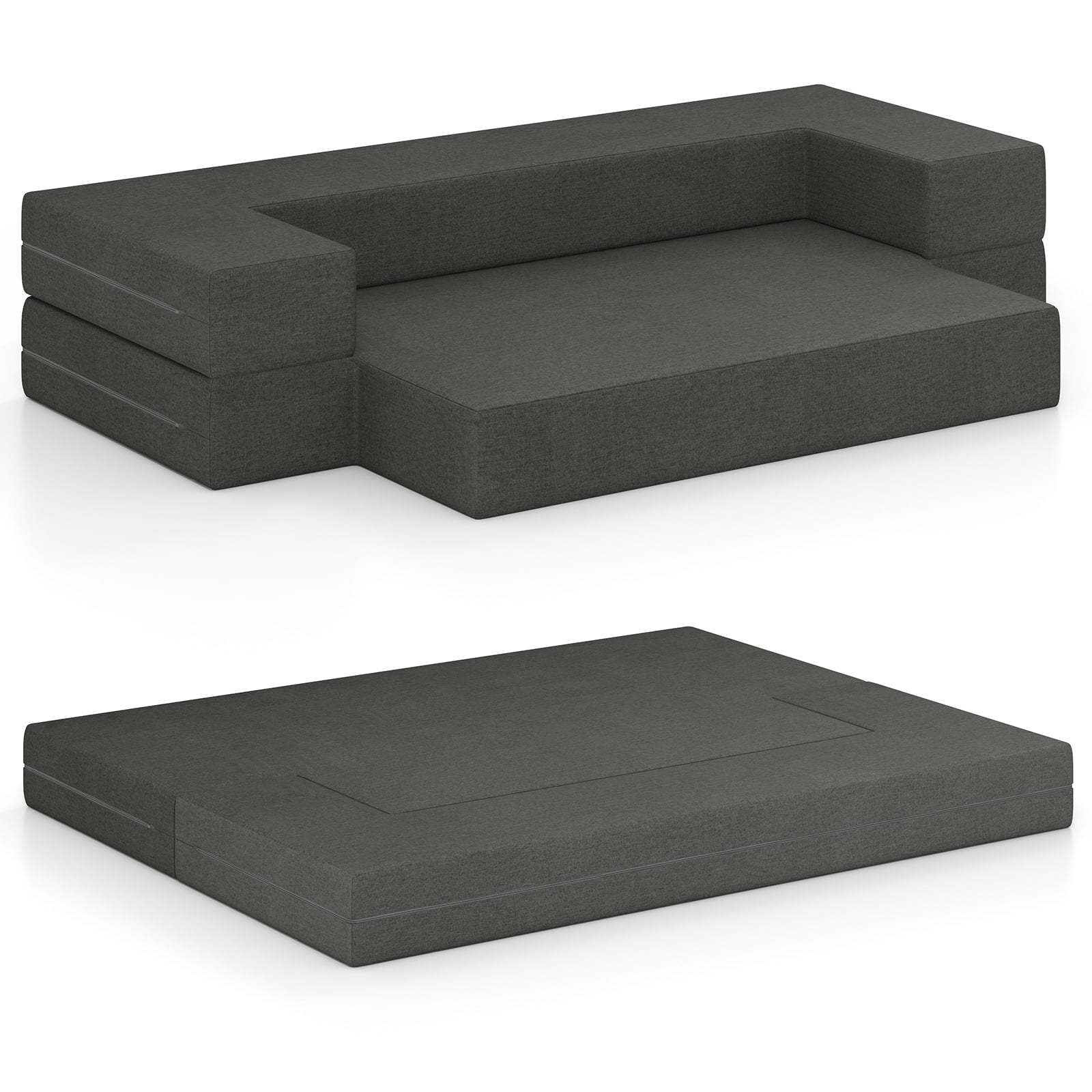 Topbuy Folding Bed Couch Fold Out Futon Sofa with Removable & Washable ...