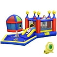 Topbuy 5-in-1 Kids Inflatable Bouncy Castle with Slide, Jumping Area ...