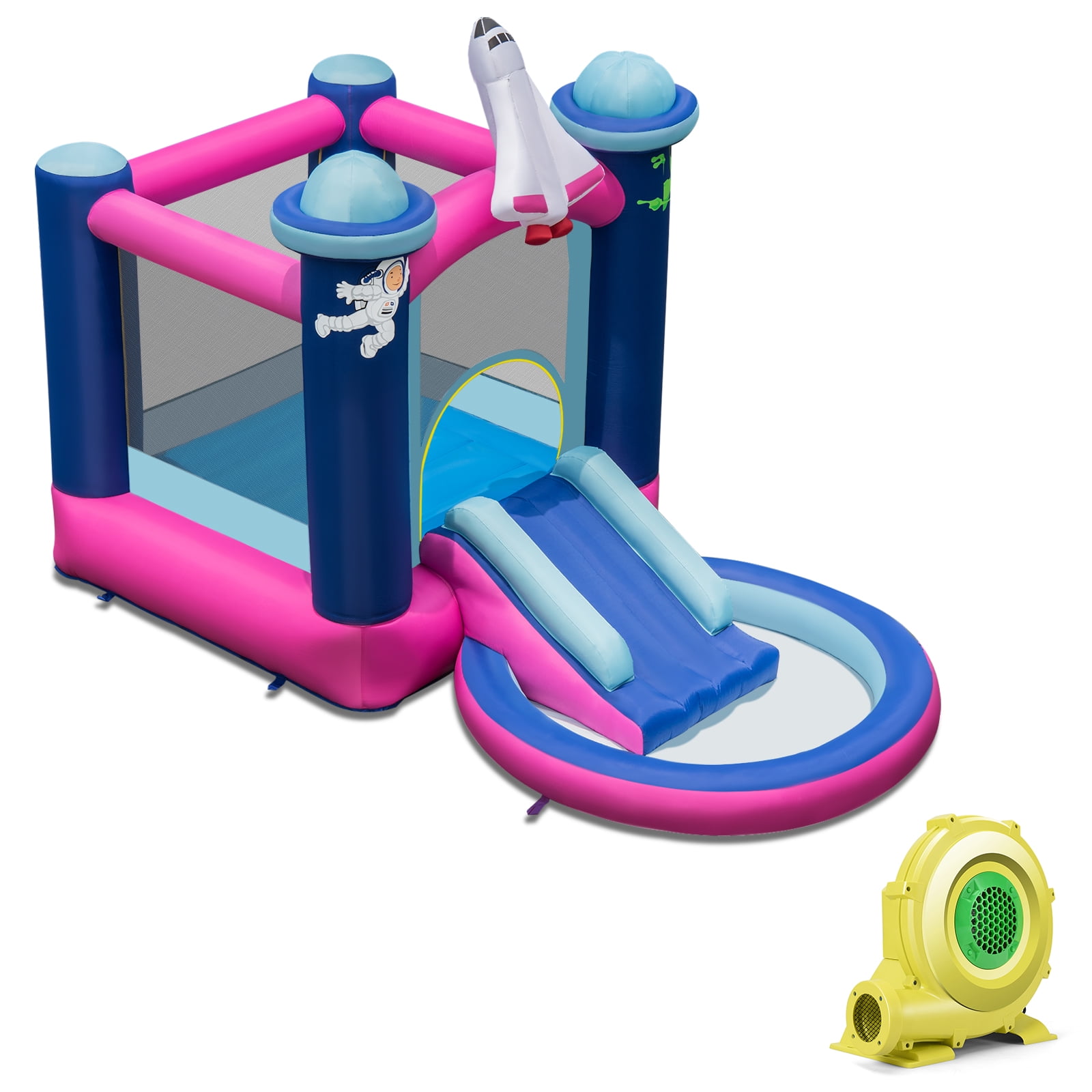 Topbuy Inflatable Kids Water Slide w/ Splash Pool Indoor Outdoor Bouncy ...
