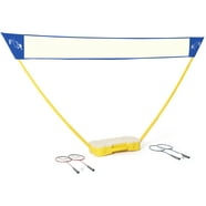 Zume Games Portable Badminton Set with Freestanding Base Sets Up on Any ...