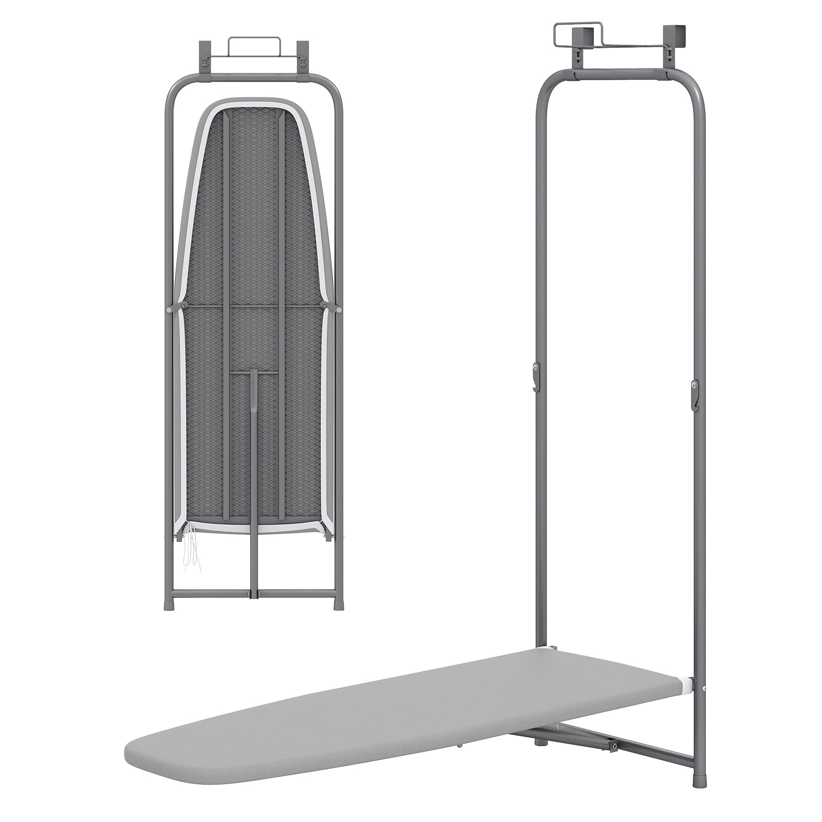 Topbuy Over Door Ironing Board Hanging Ironing Board with Iron Holder ...
