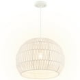 Topbuy Paper Pendant Light Fixture Round Hanging Ceiling Light with ...