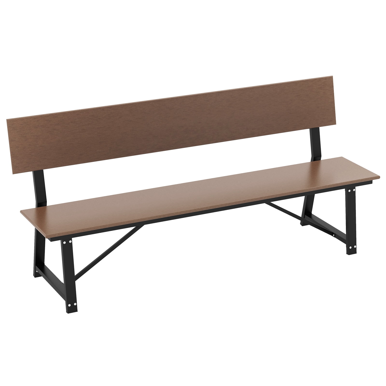 Topbuy Patio 4-Person Bench, 72 Inch Extra Long Bench w/ All-Weather ...