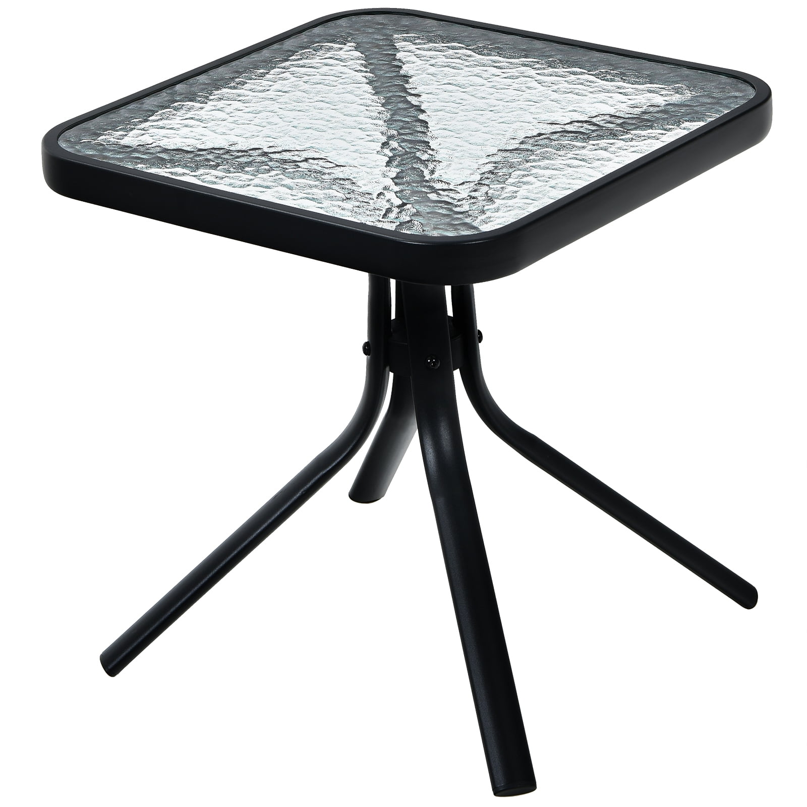 Topbuy Patio Coffee Table End Table Outdoor Metal Square Side Table w ...