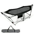Topbuy Portable Folding Hammock Free Standing Hammock W/ Stand-Folds ...