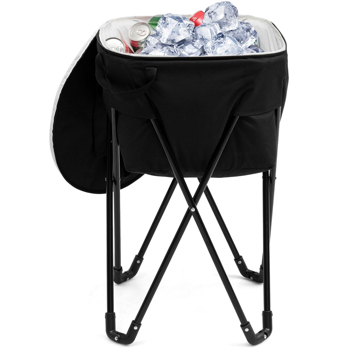 Topbuy Portable Ice Cooler Bag Tub Cooler W/Stand &Travel Bag For ...