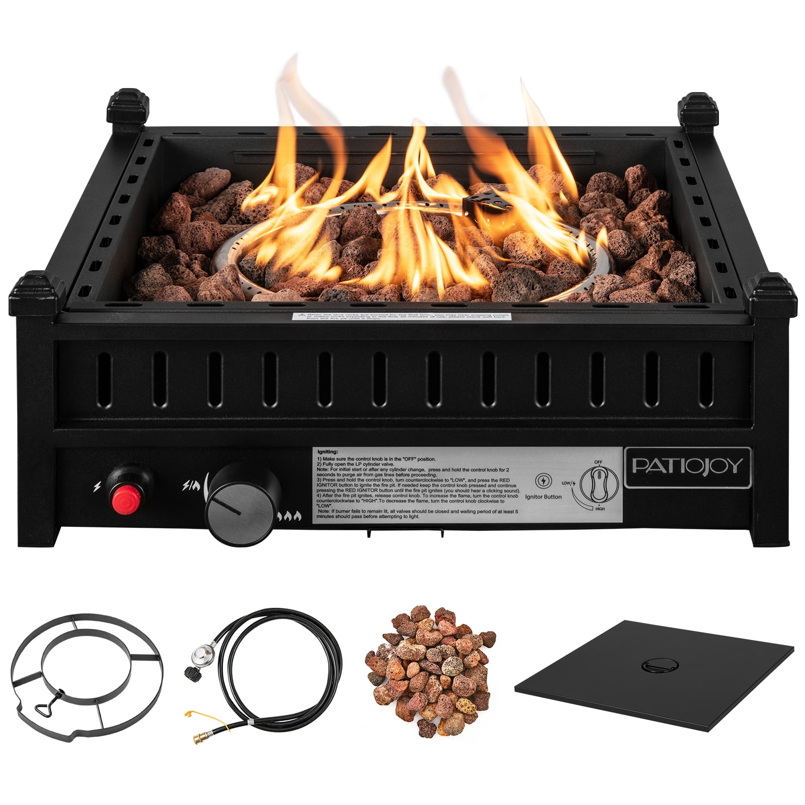 Topbuy Portable Propane Fire Pit 40,000 BTU Tabletop Fire Pit for ...