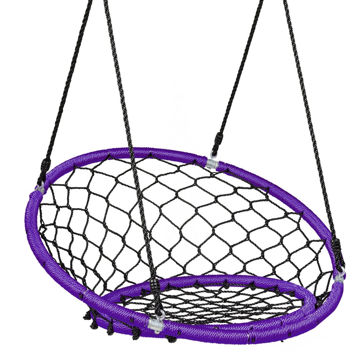 Topbuy Purple Adjustable Spider Web Chair Swing, Kids Play Equipment ...