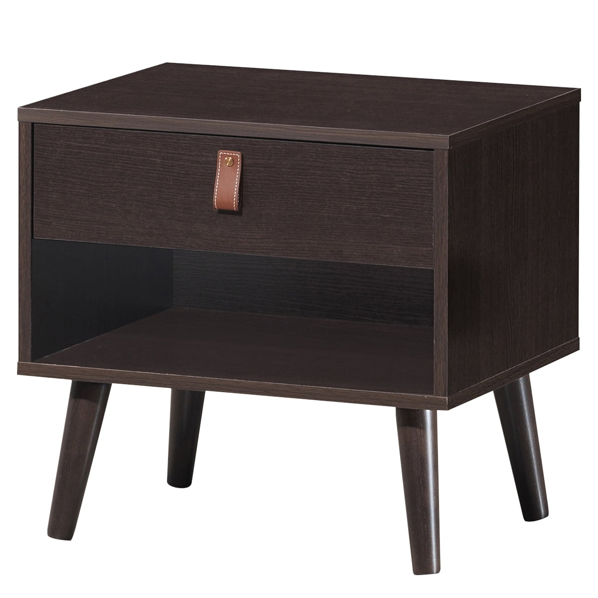 Topbuy Retro Wood Nightstand with Storage Drawer End Table Bedside ...