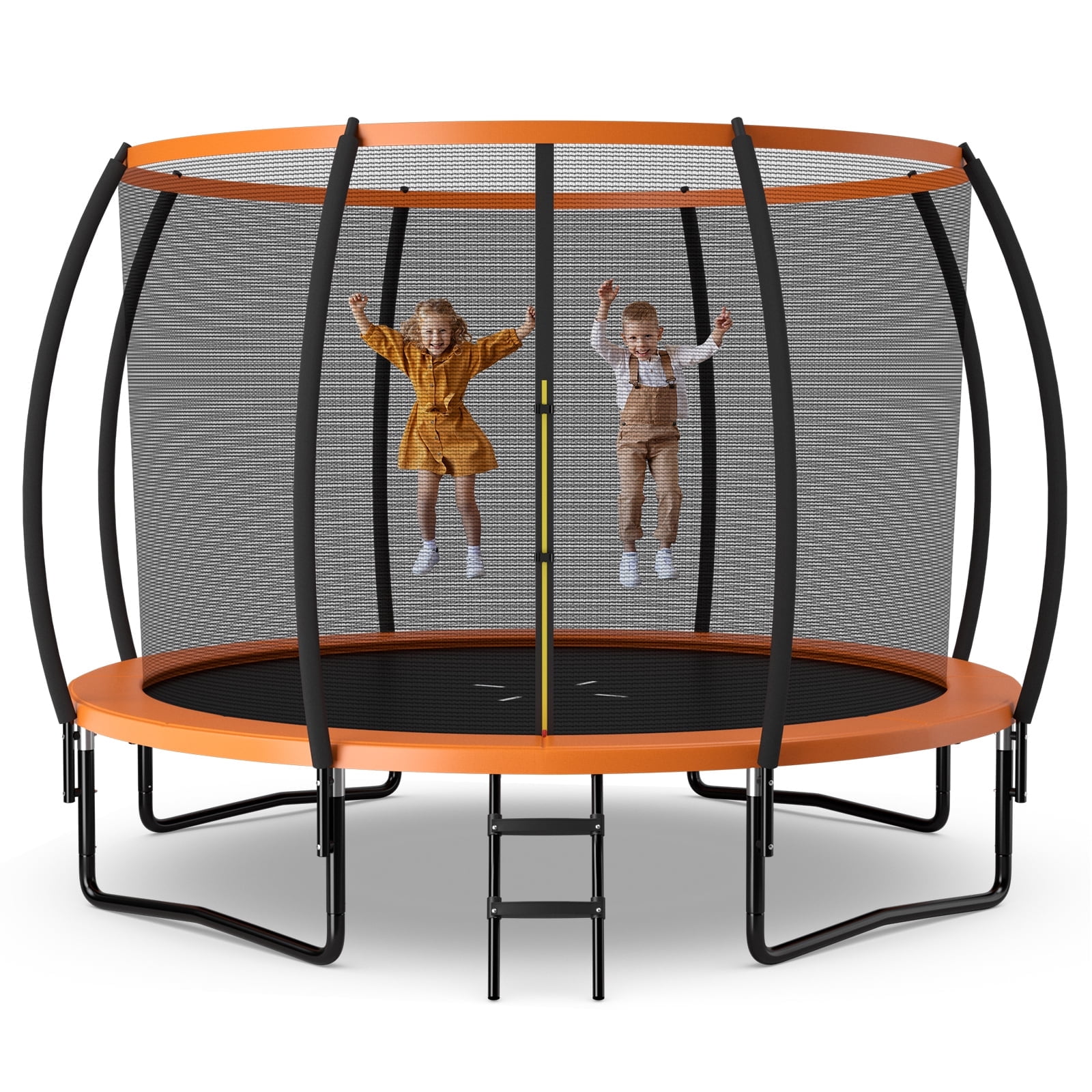 Topbuy Trampoline 12FT Recreational Trampoline with Ladder Enclosure ...