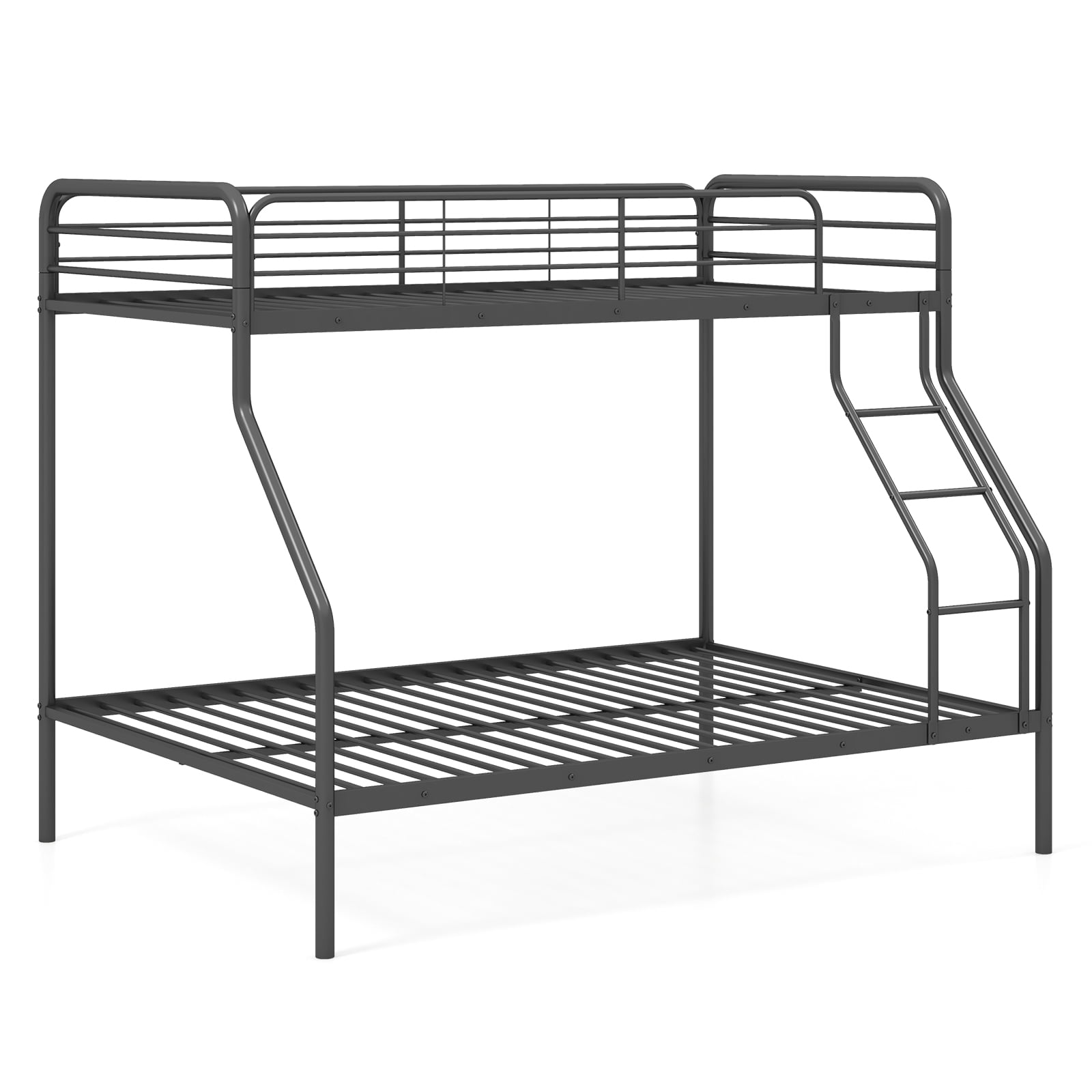 Topbuy Twin Over Full Bunk Bed Heavy-Duty Metal Bunk Bed Frame with ...