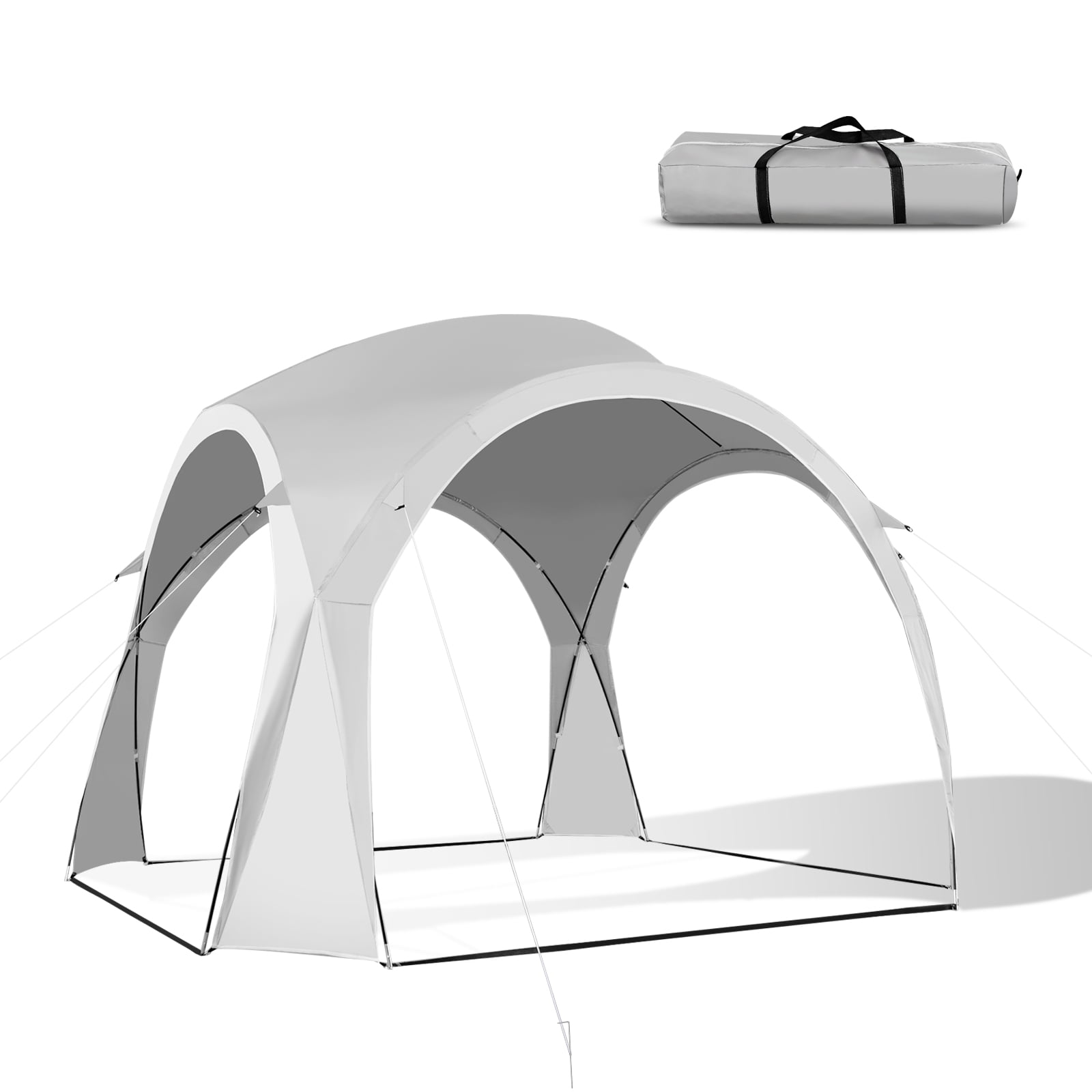 Topbuy UPF50+ Sun Protection Beach Tent, 11.00' x 11.00', White ...