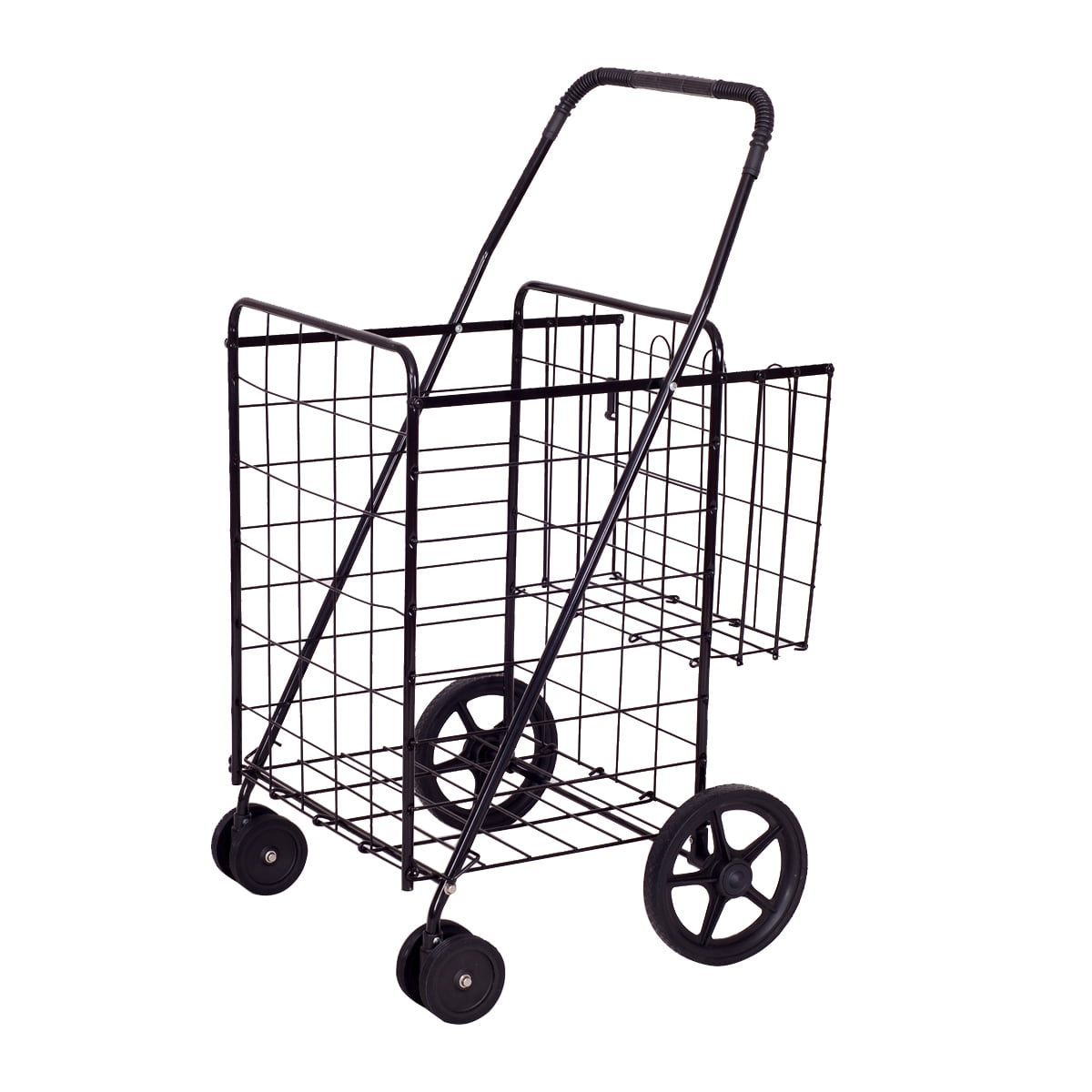 Topbuy Heavy Duty Utility Shopping Cart: Large Portable Folding Trolley ...
