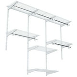 Topbuy Adjustable Wardrobe Kit, Wall Mounted DIY Closet with Wire Shelf ...