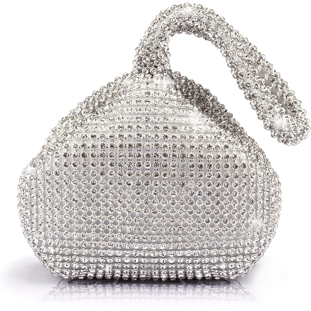 TOPCHANCES Women's Small Bridal Handbag, Triangle Glitter Clutch for ...