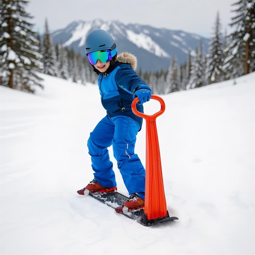 Topcobe 1-Rider Snow Scooter with Grip Handle, Winter Fun Ski Skooter ...