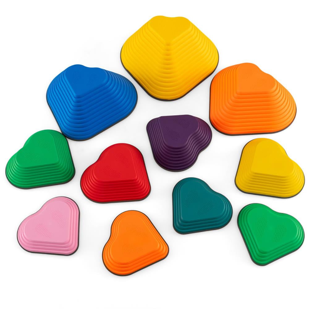 Topcobe 11 Pieces Kids Stepping Stones Stackable Balance Blocks, Kids ...
