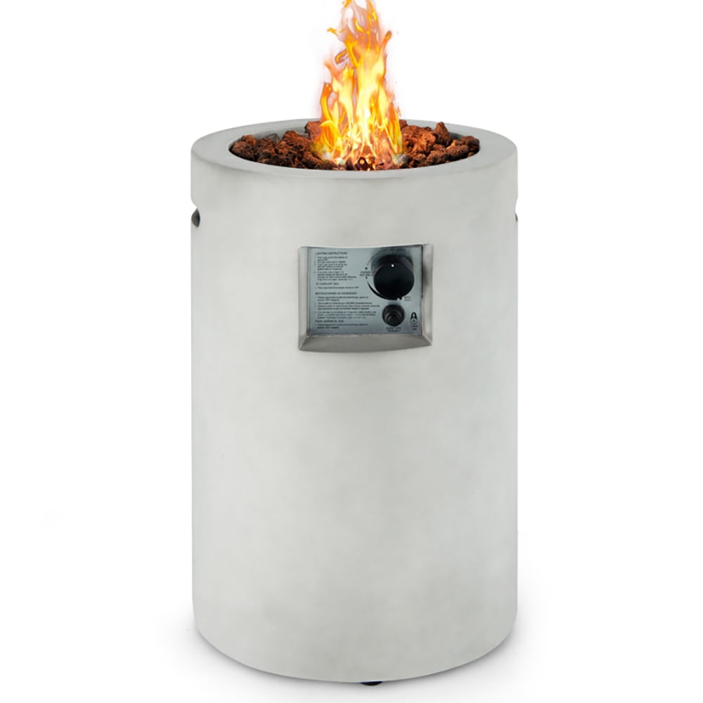 Topcobe 16" Auto-Ignition Patio Gas Fire Pit with Waterproof Protective ...