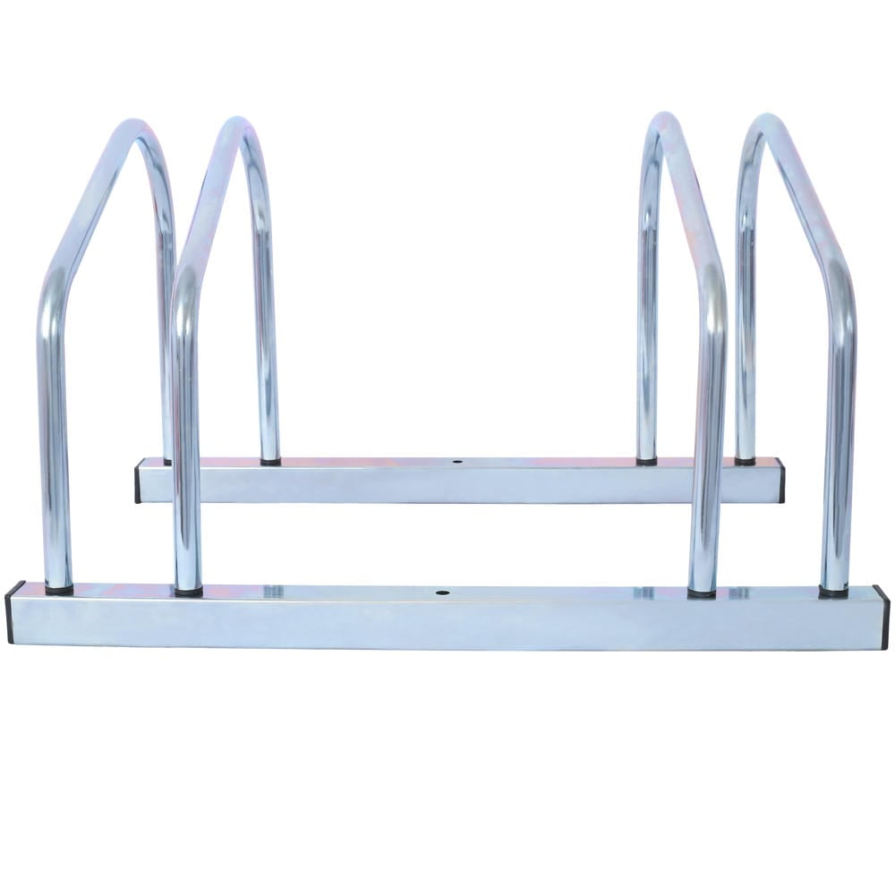 Topcobe 2 Bikes Floor Bike Stand, Bike Parking Rack, Indoor/Outdoor ...
