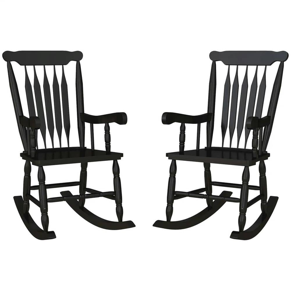 Topcobe 2-Piece Outdoor High-Back Rocking Chairs, Heavy Duty 350 lbs ...