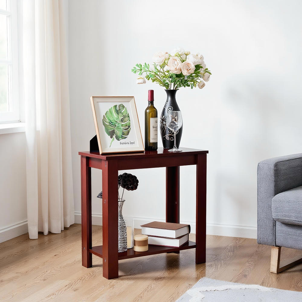 Topcobe 2-Tier Modern Compact End Table with Storage Shelf, Small End ...