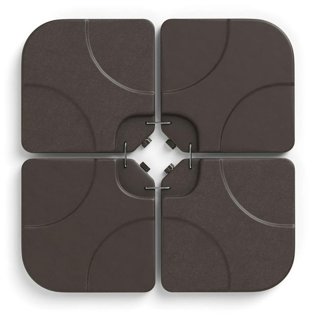 Topcobe 20 Inch Patio Offset Water Filled Plate Umbrella Base Sand ...