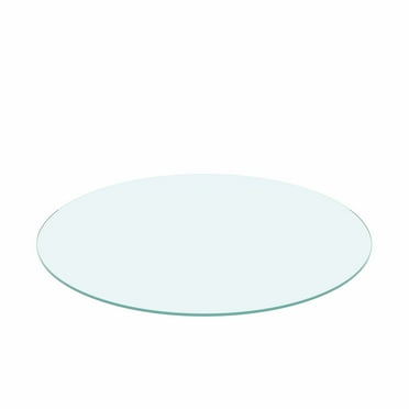 ANYHI 32" Inch Round Tempered Glass Table Top black Glass 1/2" Inch ...