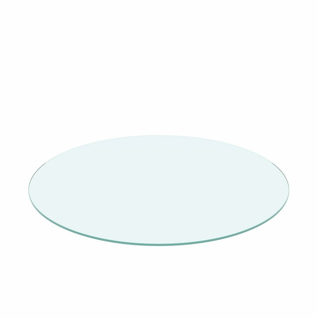 Topcobe 20 Inch Round Glass Table Top - Tempered - 1/4" Thick- Flat ...