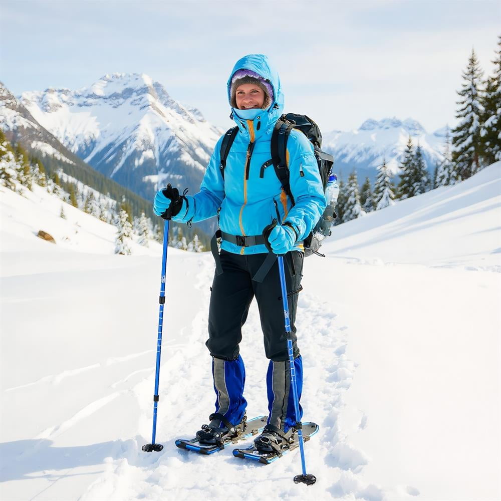 Topcobe 25 Inch Lightweight Terrain Snowshoes with Flexible Pivot ...