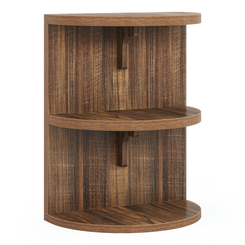 Topcobe 3-Tier Half-Round End Table, Semi-circular Side Table for ...