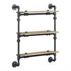 Topcobe 3-Tier Wooden Wall Rack Storage Rack Shelves, Storage Shelf ...