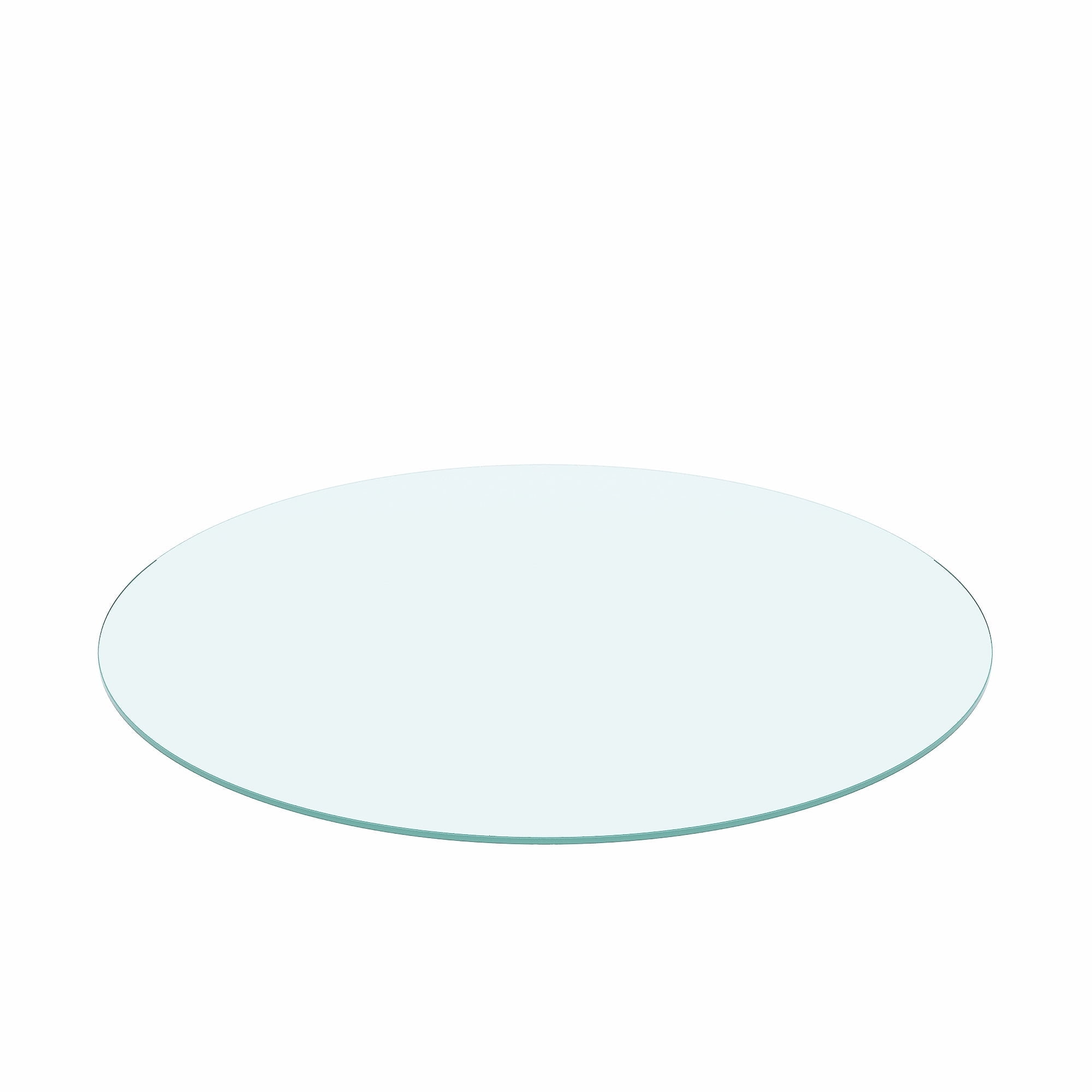 Topcobe 36" Round Tempered Glass Tabletop, 1/4" Thick, Flat Polished ...