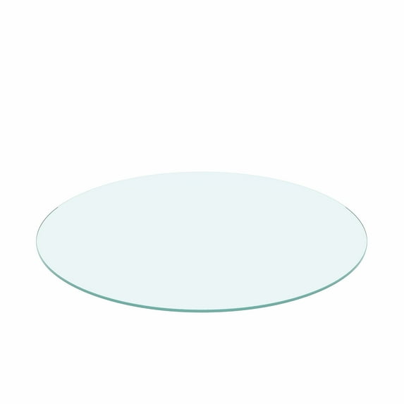 Topcobe 36" Round Tempered Glass Tabletop, 1/4" Thick, Flat Polished ...