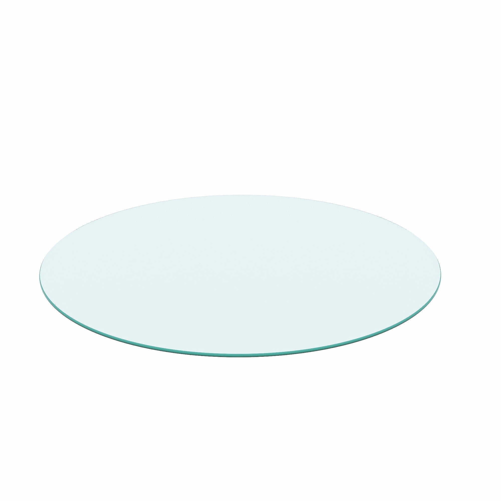Topcobe 36" Round Tempered Glass Tabletop, 1/4" Thick, Polished Edge ...