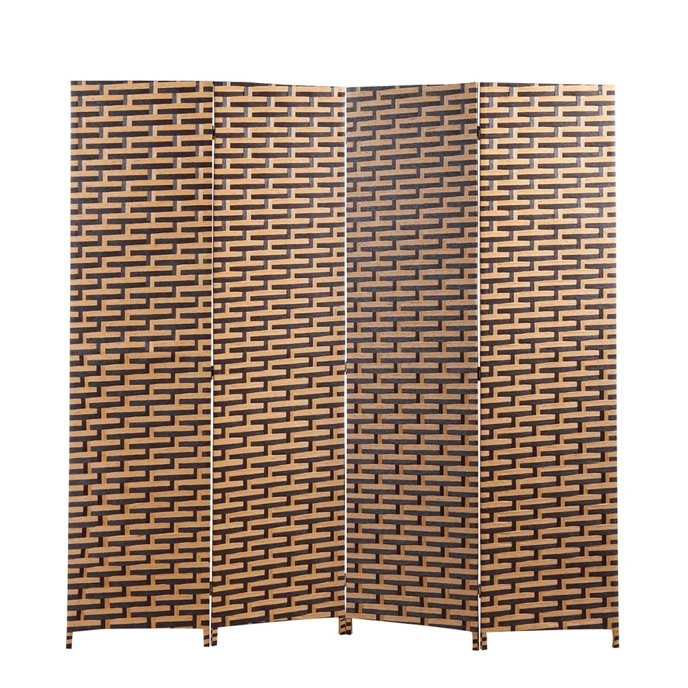 Topcobe 4 Panel Partition Room Separators for Indoor, 5.9FT Retro ...