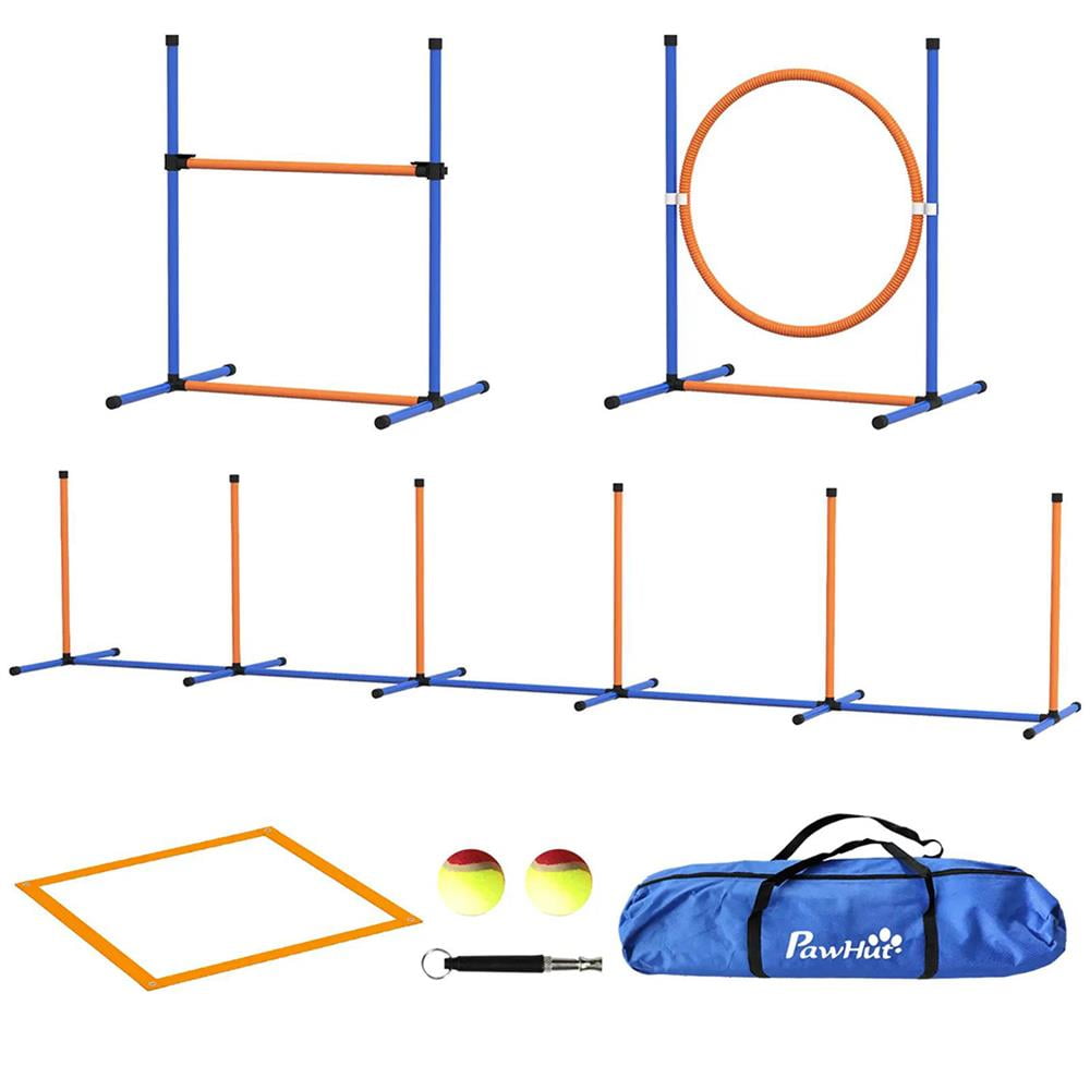 Topcobe 4 Pcs Agility Training Equipment for Dogs w/ Weave Poles ...
